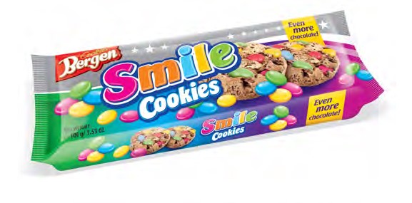 Bergen Smarties ( Smile ) keksi 100g 5902379721836